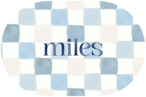 Lichtblauw geboortekaartjes met ruitjes - checkered patroon