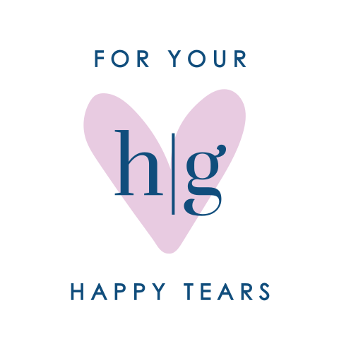 Vierkante happy tears stickers met lila hartje | 12 stuks
