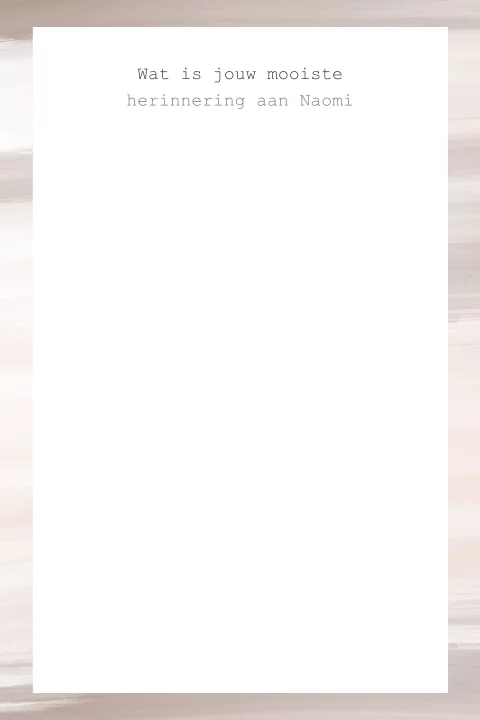 Modern invulkaartje voor herinnering met verf strepen